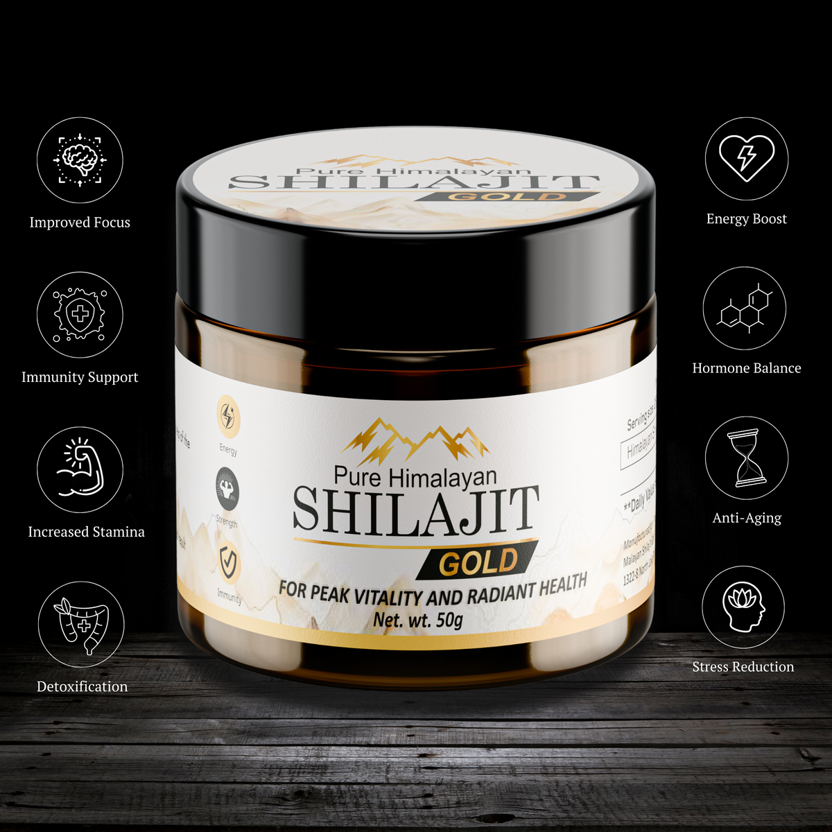 100% Pure Himalayan Shilajit Gold, Maximum Potency | Natural Organic ...